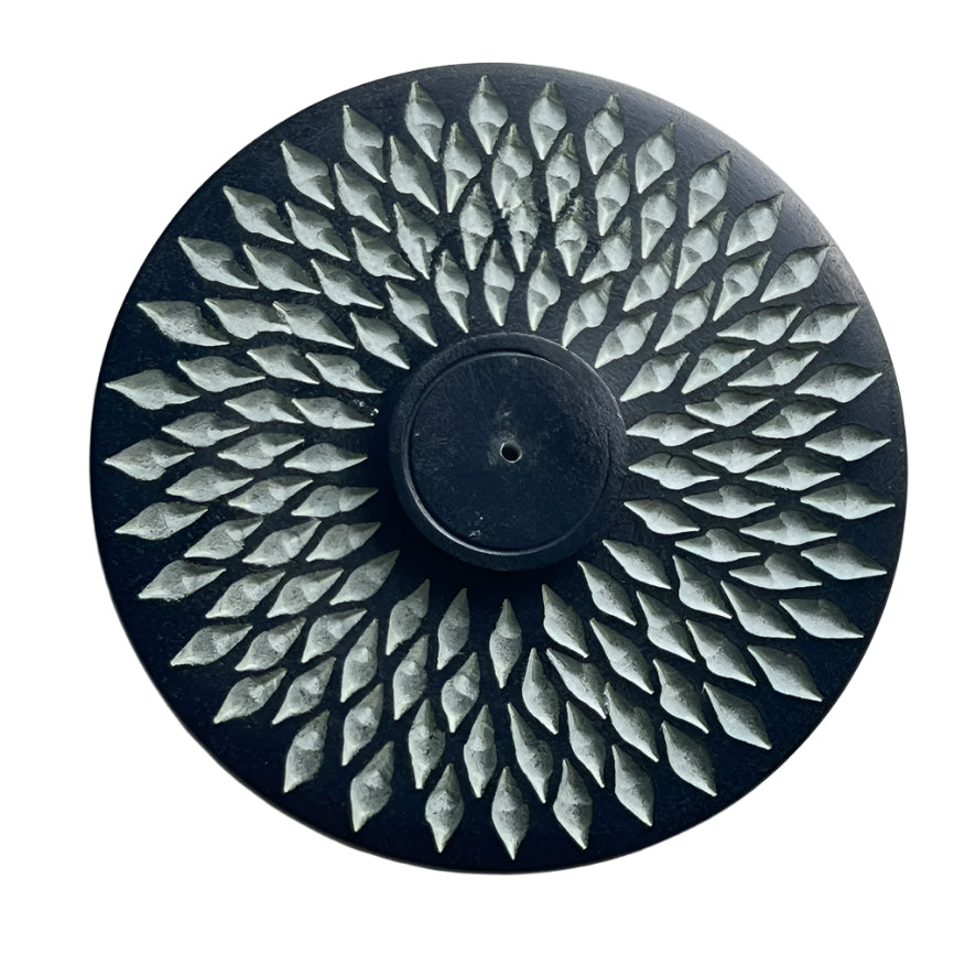 Round Soapstone Incense Plate – Green Spirit Rising